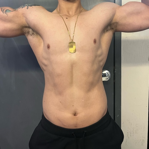 14th & Union | Accessories | Dogtag Men Gold Long Chain Necklace ...